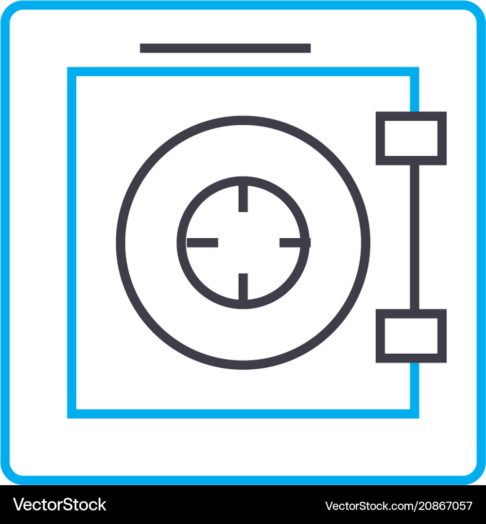 Income protection insurance thin line Royalty Free Vector