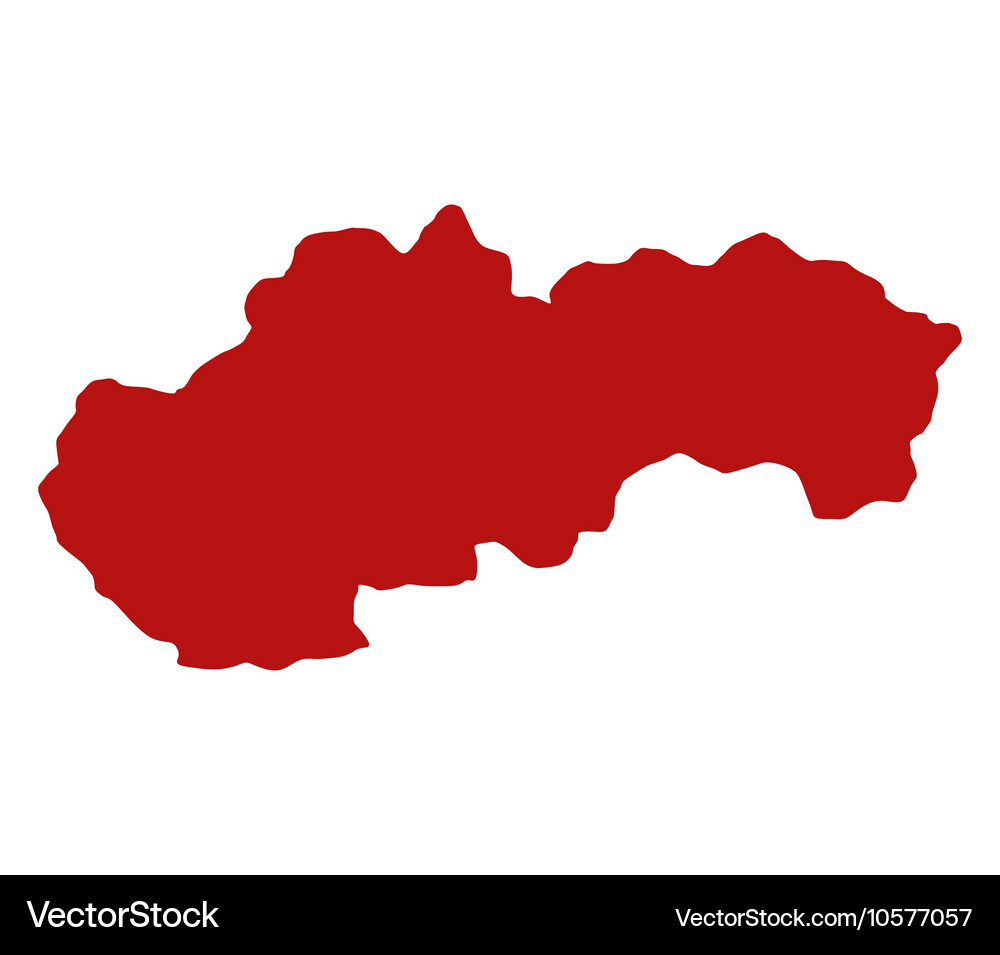 Map of slovakia Royalty Free Vector Image - VectorStock