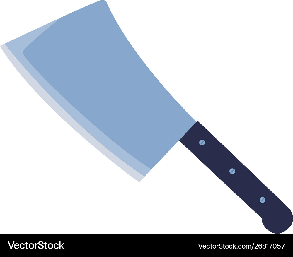 Meat cleaver cooking icon on white background Vector Image