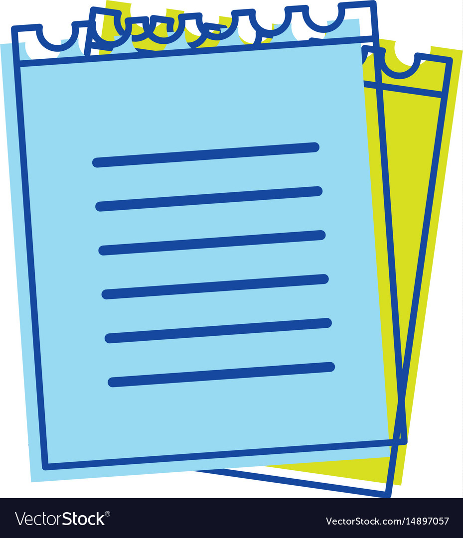 Paper notebook study education knowledge Vector Image