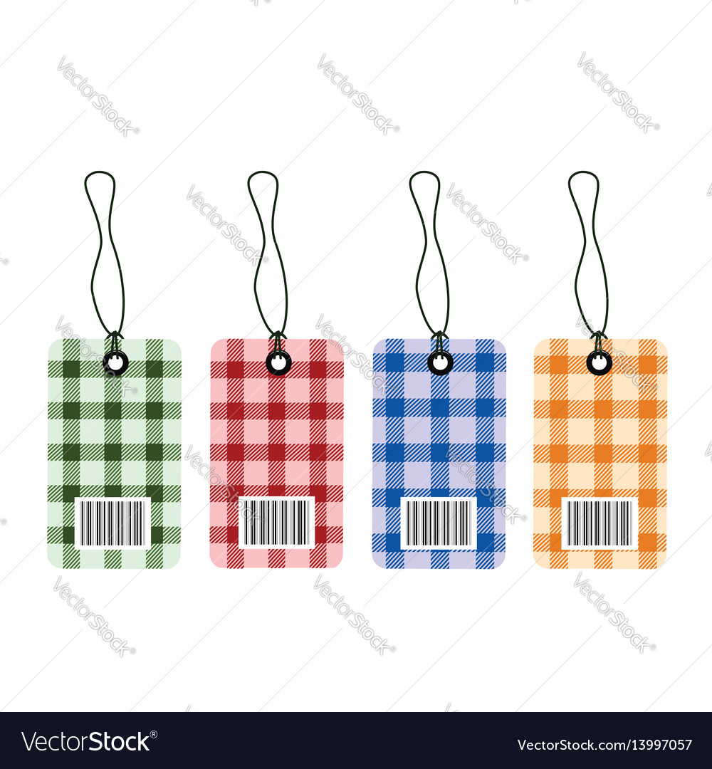 Tag bar code scottish Royalty Free Vector Image