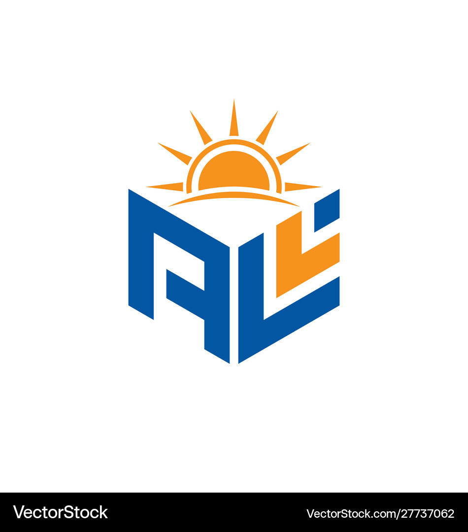 Abstract polygonal al logo al letter logo Vector Image