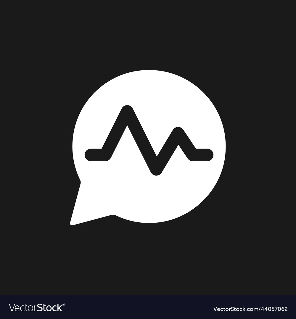 Clinical support service dark mode glyph ui icon Vector Image