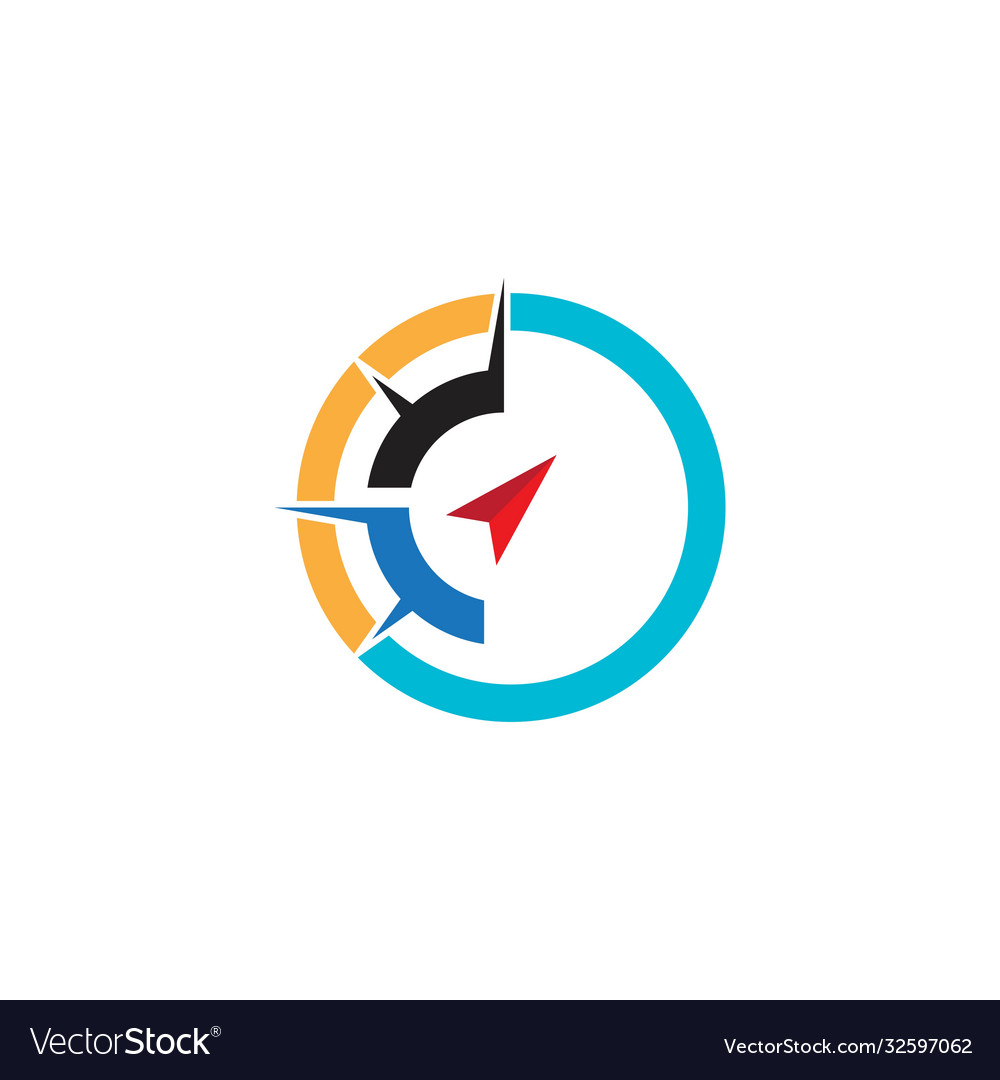 Compass Logo Template Royalty Free Vector Image