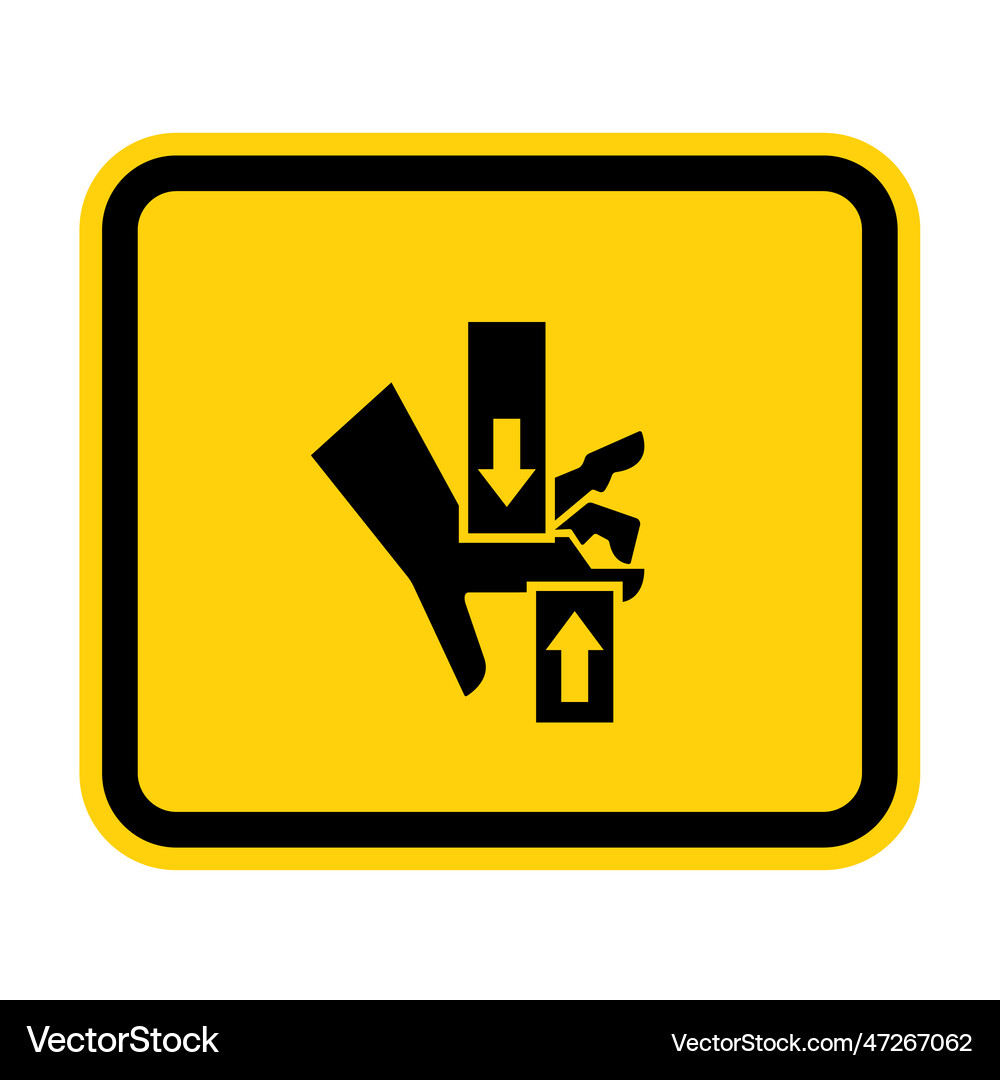 Crush hand top bottom symbol sign isolate Vector Image