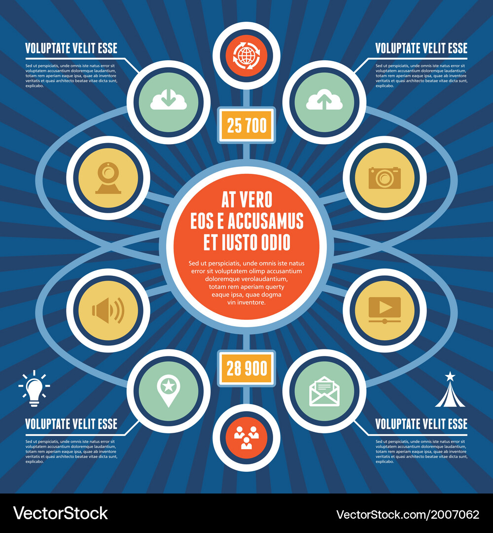 Infographic concept - business scheme modern tem Vector Image