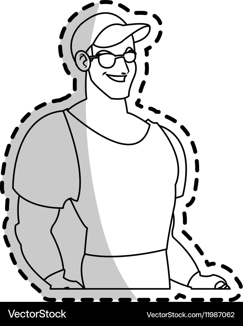 Isolated man cartoon design Royalty Free Vector Image