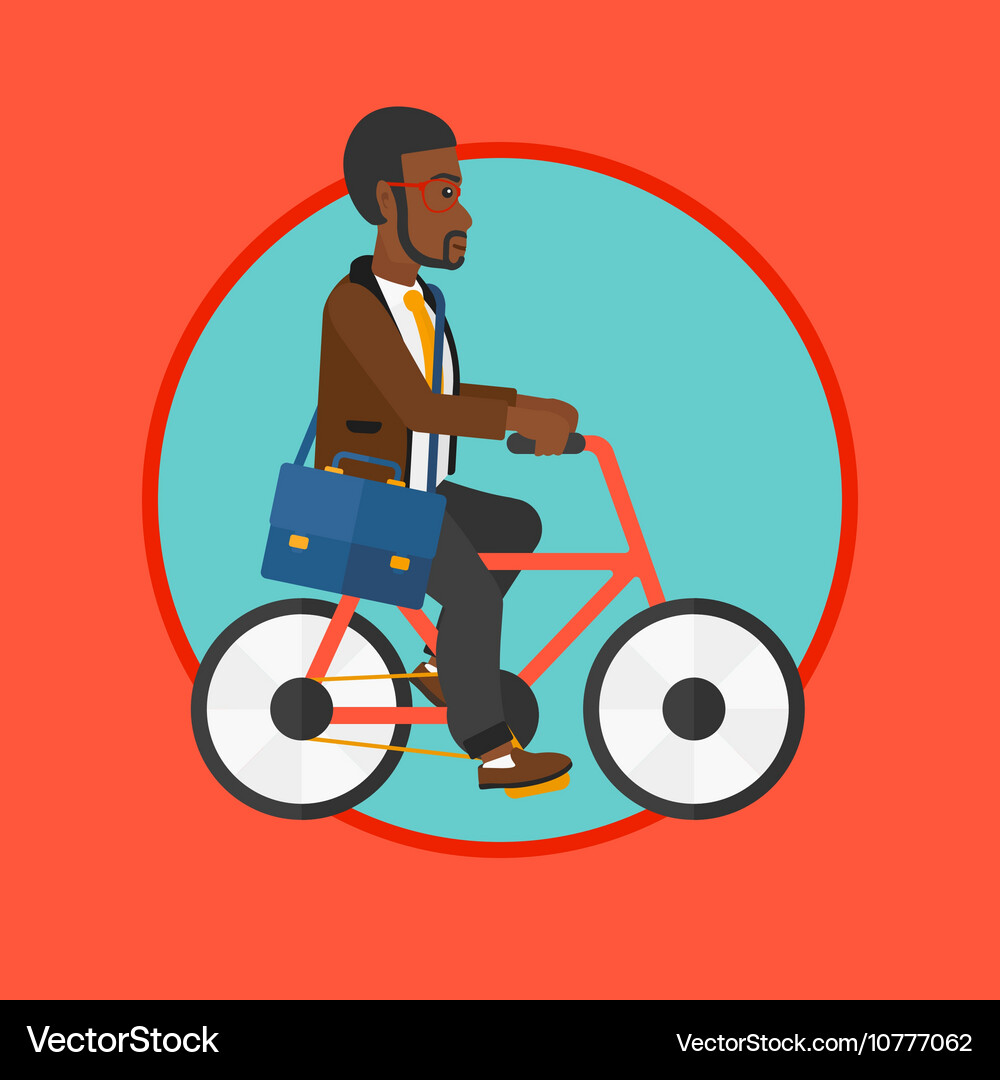 Man riding bicycle Royalty Free Vector Image - VectorStock