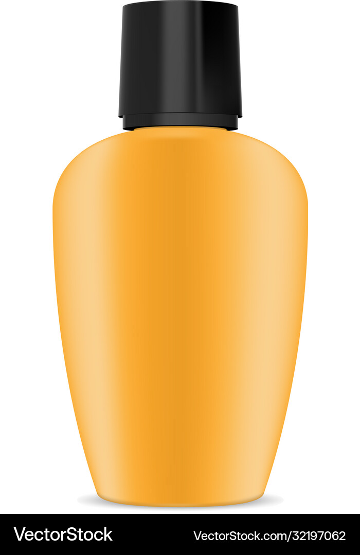 Plastic bottle sunscreen cream lotion cosmetic Vector Image