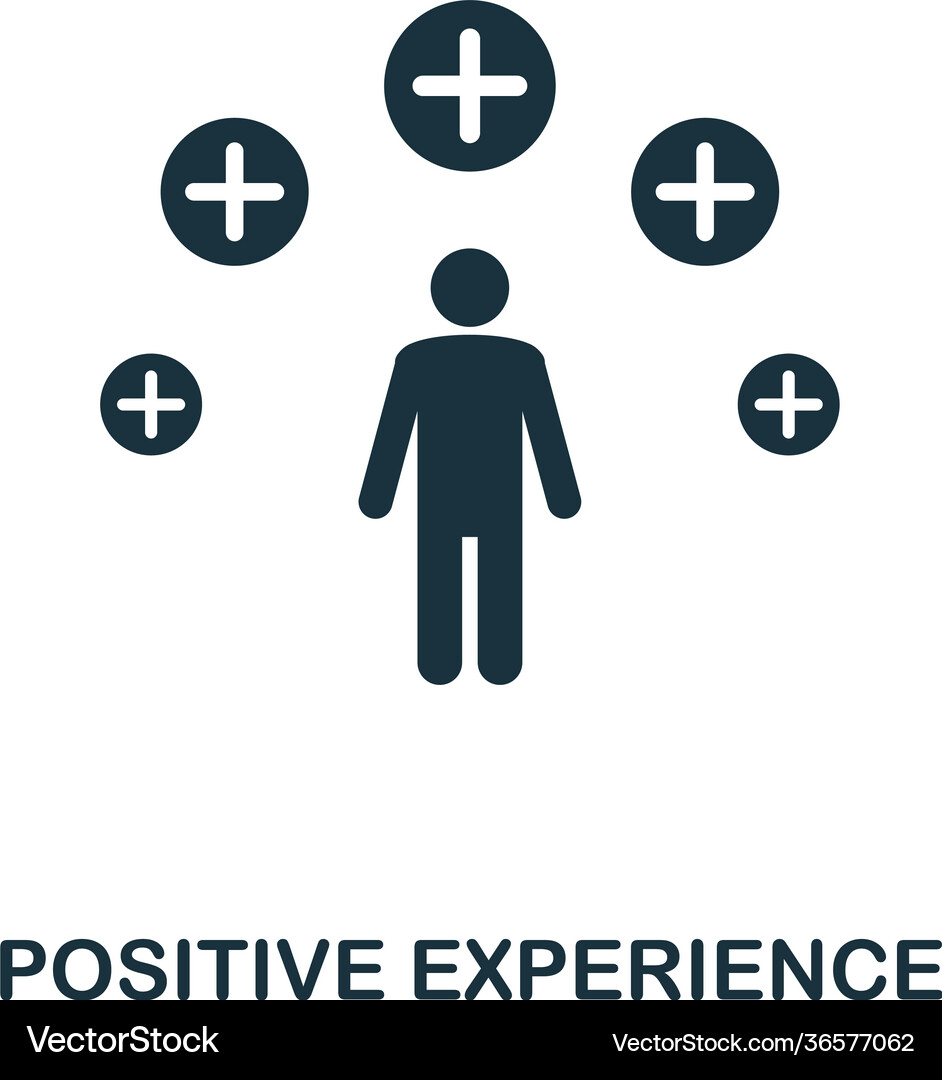 Positive experience icon monochrome style icon Vector Image