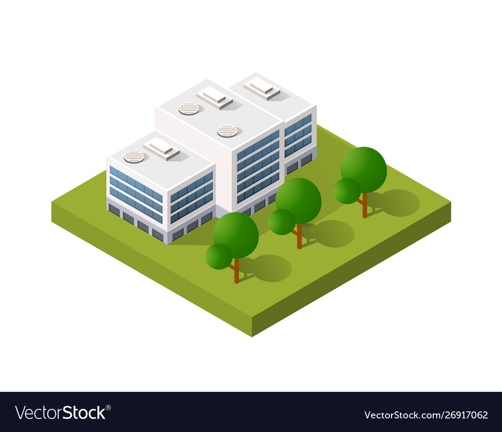 Style flat isometric Royalty Free Vector Image