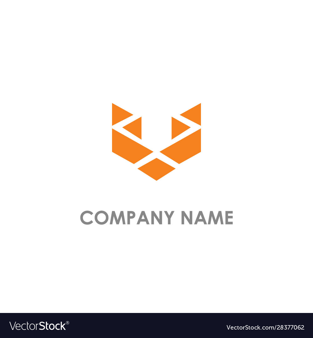 V initial square logo Royalty Free Vector Image