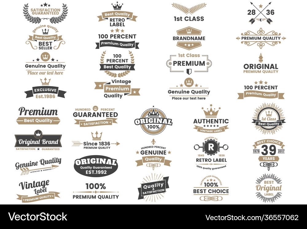 Vintage retro logo for banner Royalty Free Vector Image