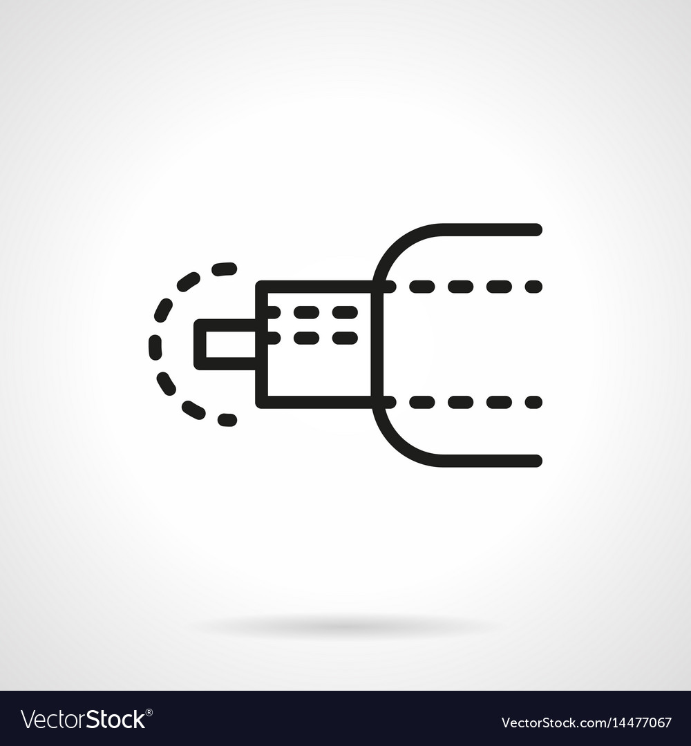 Abrasive processing simple line icon Royalty Free Vector