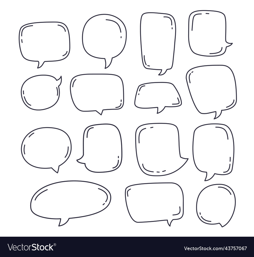 Collection speech bubble or chat elements Vector Image