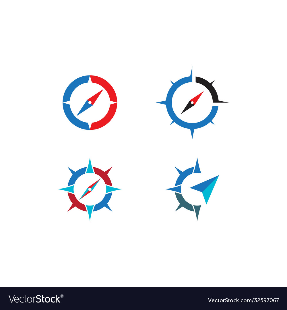 Compass logo template Royalty Free Vector Image