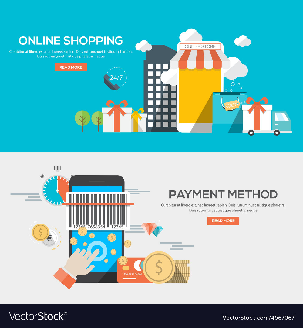 Flat design concept 2 Royalty Free Vector Image