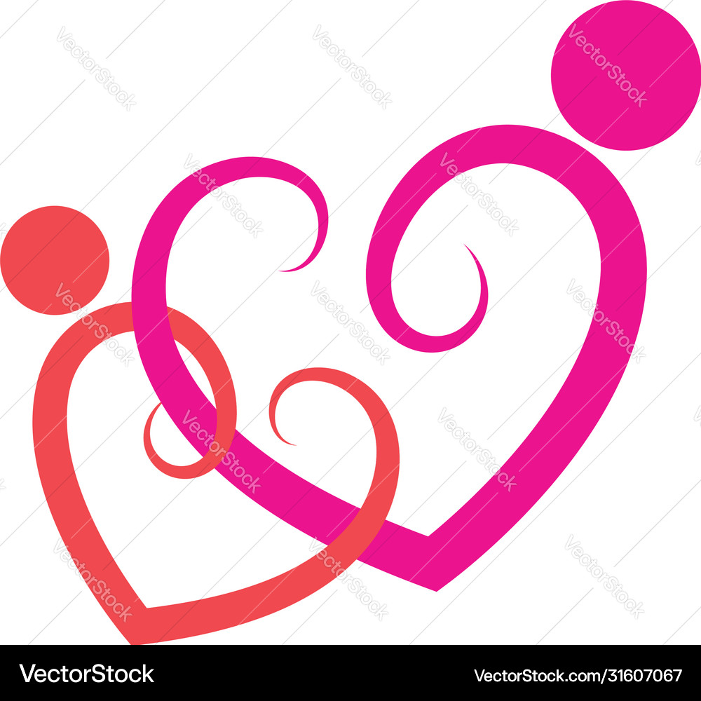 Love community care logo icon Royalty Free Vector Image