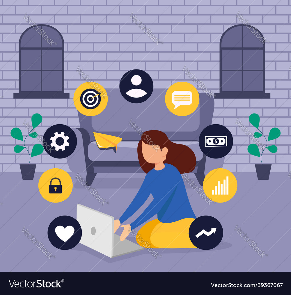 Pros and cons gig economy worker Royalty Free Vector Image