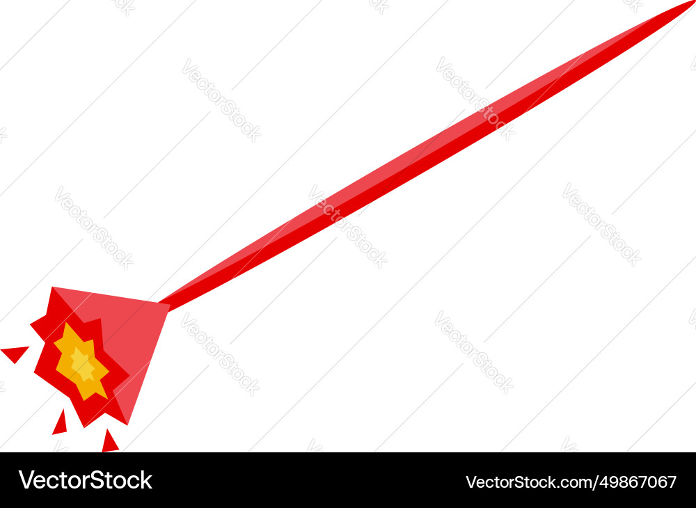 Red laser beam icon isometric game fiction Vector Image