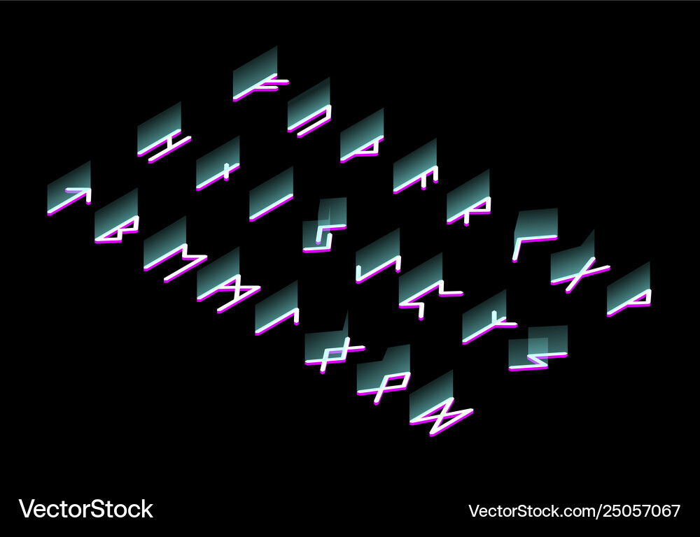 Set ancient runes runic norwegian scandinavian Vector Image