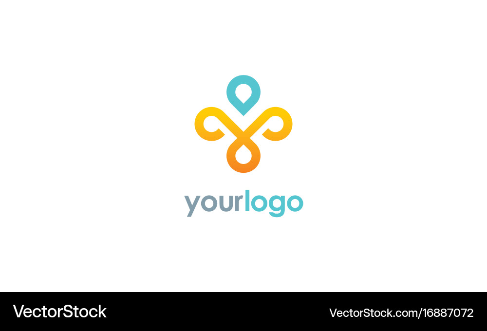 Beauty circle color spa logo Royalty Free Vector Image