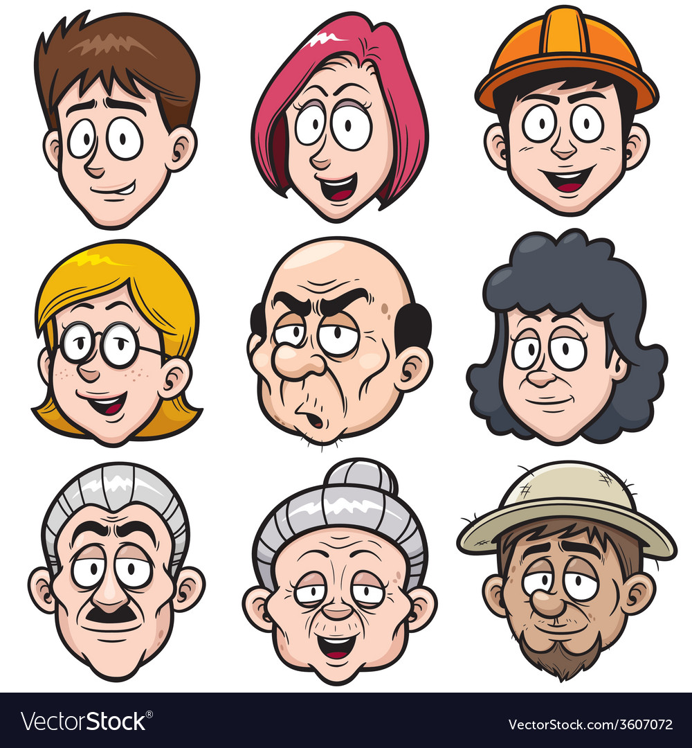 Cartoon face Royalty Free Vector Image - VectorStock