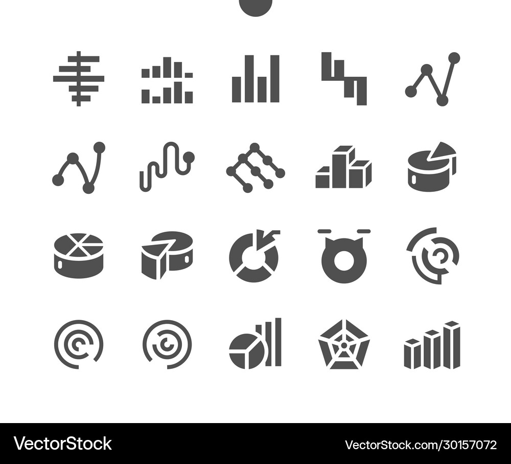 Charts v4 ui pixel perfect well-crafted Royalty Free Vector