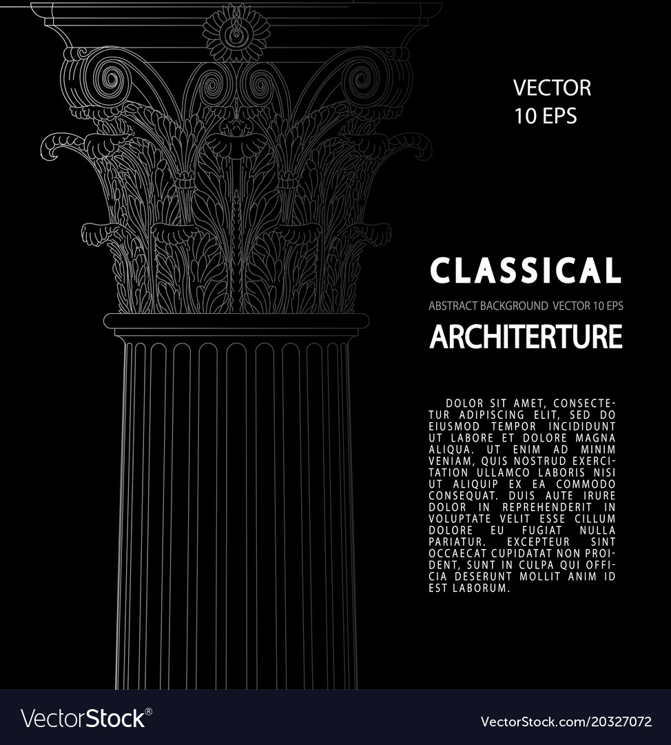 Classical architecture background Royalty Free Vector Image