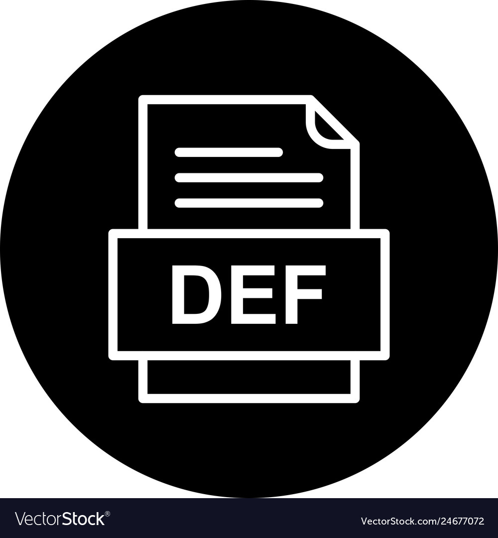 Def file document icon Royalty Free Vector Image