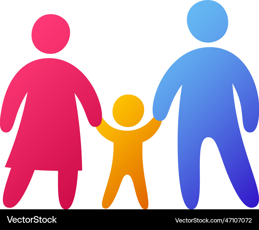 Happy family icon Royalty Free Vector Image - VectorStock