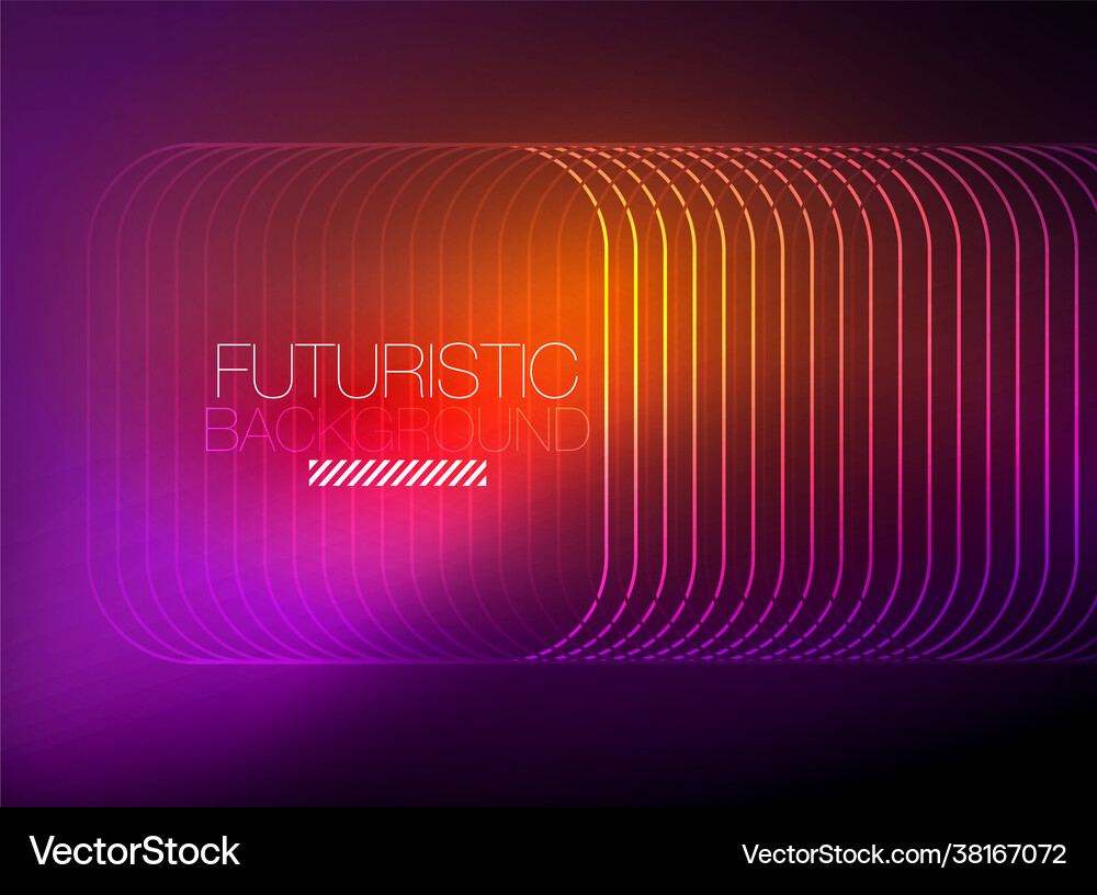 Neon color square shape lines abstract background Vector Image