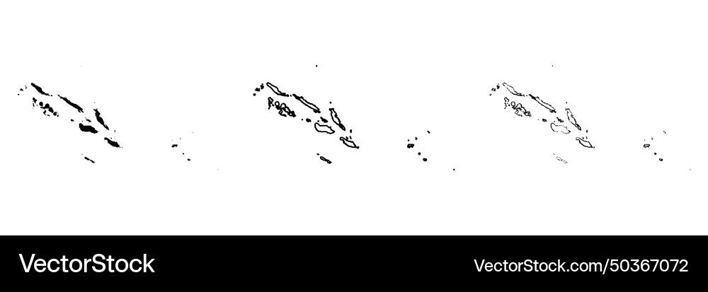 Solomon islands country map silhouette Royalty Free Vector