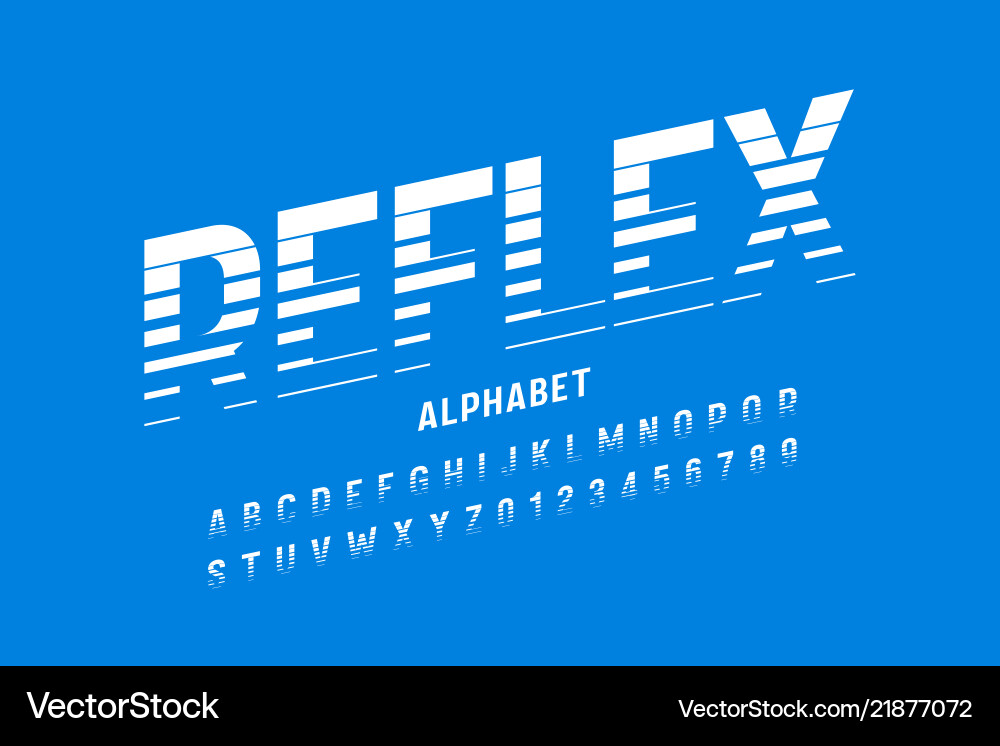Stylized font design alphabet letters and numbers Vector Image