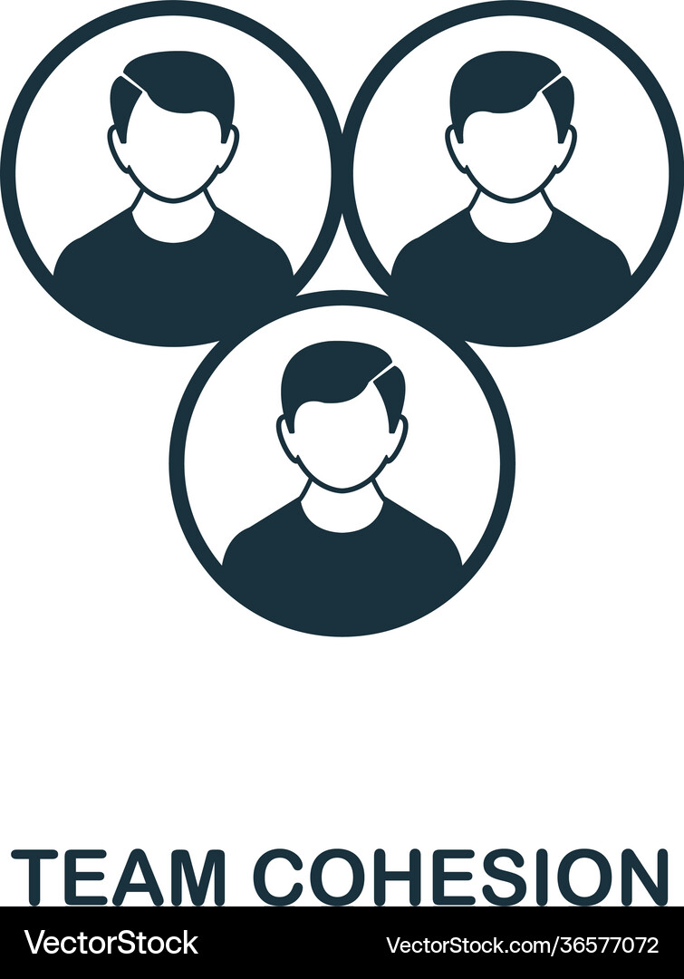 Team cohesion icon monochrome style icon design Vector Image