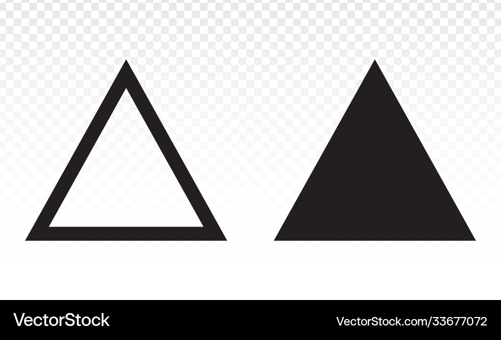 Up arrow triangle or pyramid line art icon Vector Image