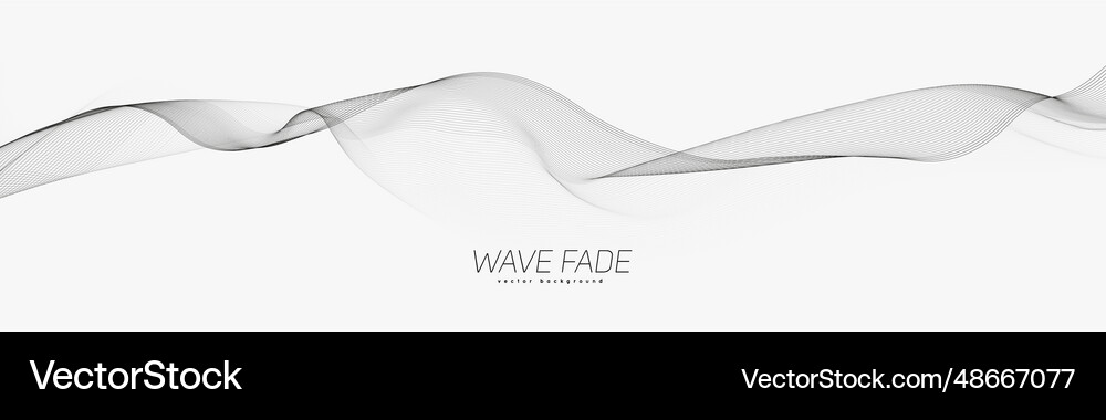 Abstract background with faded line waves warped Vector Image