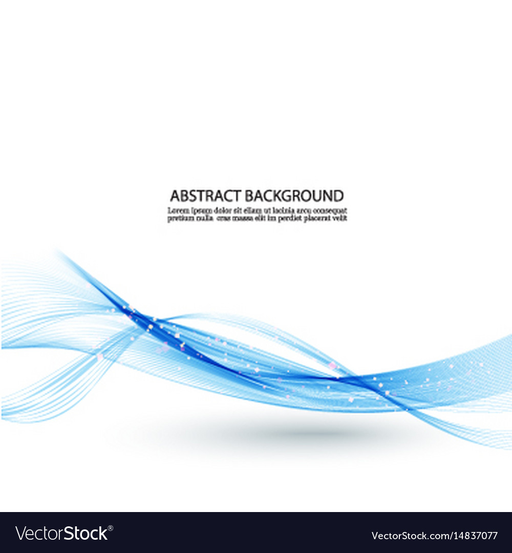 Abstract color wave design element blue wave Vector Image