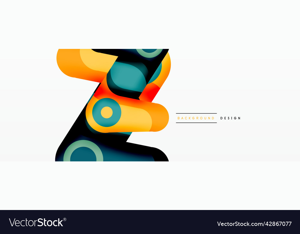 Abstract Geometric Shapes Background Color Shapes Vector Image 