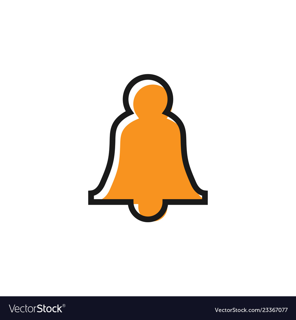 Bell notification graphic icon design template Vector Image