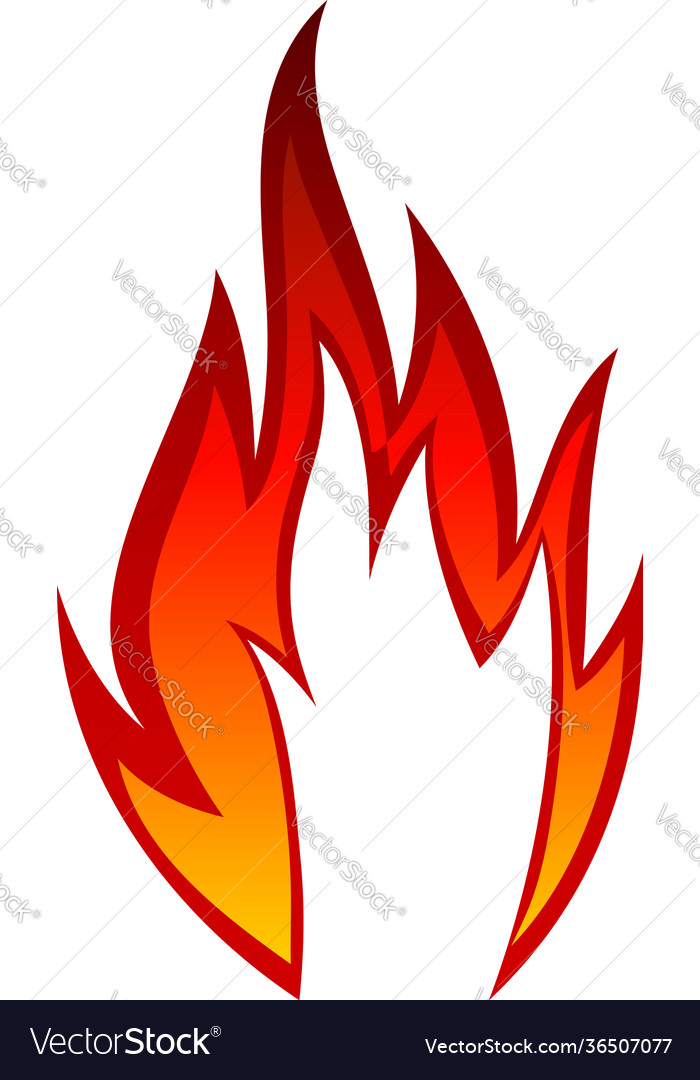 Fire flame element Royalty Free Vector Image - VectorStock