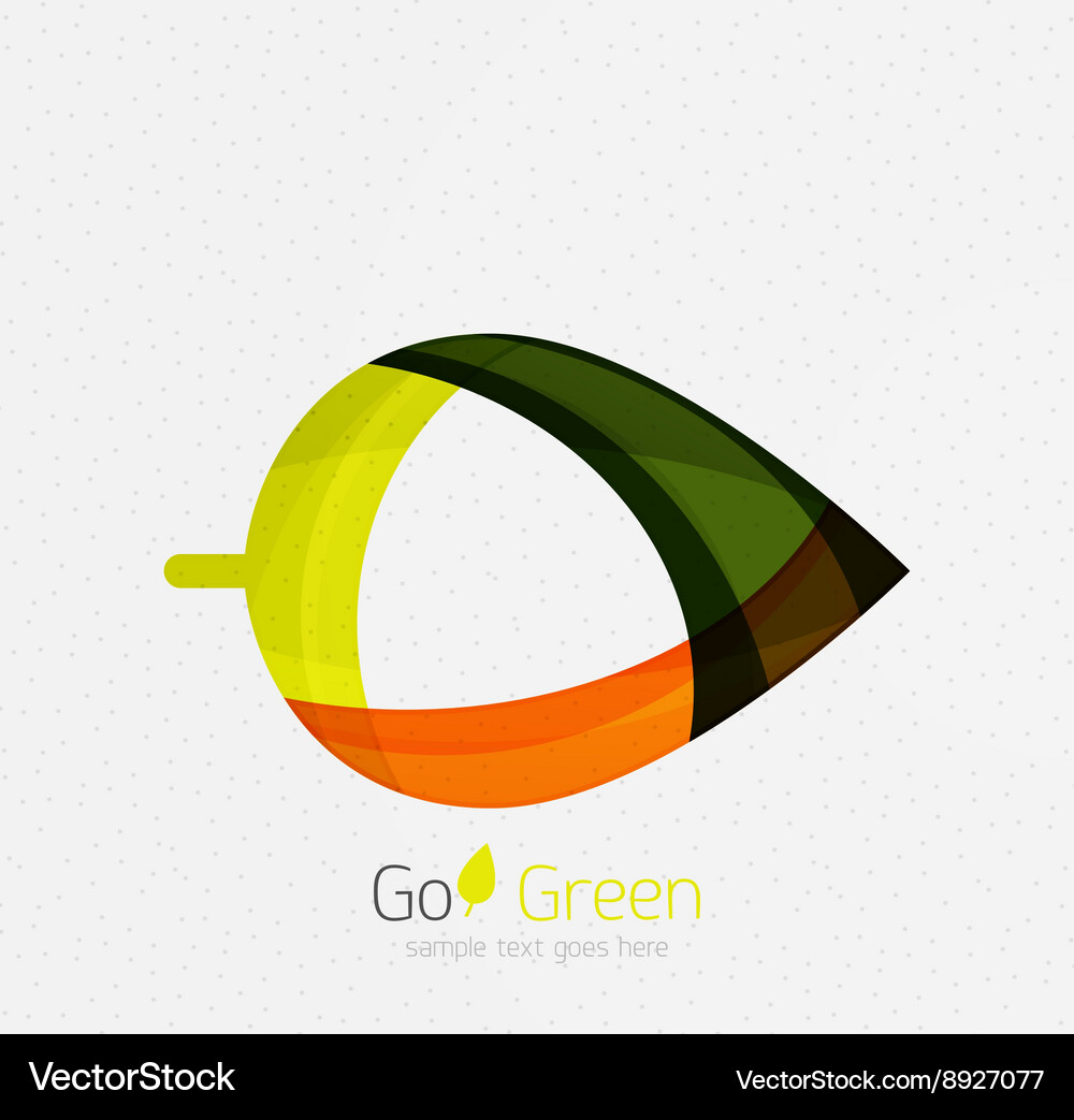 Green concept geometric design eco leaf Royalty Free Vector