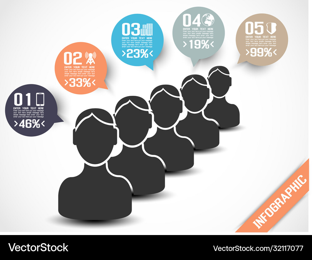 Infographic modern people business Royalty Free Vector Image