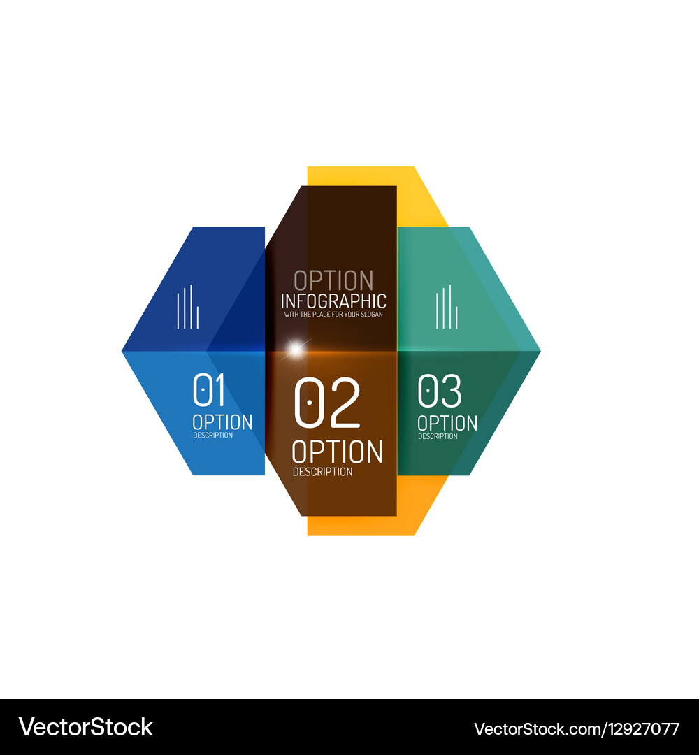 Paper geometric abstract infographic layouts Vector Image