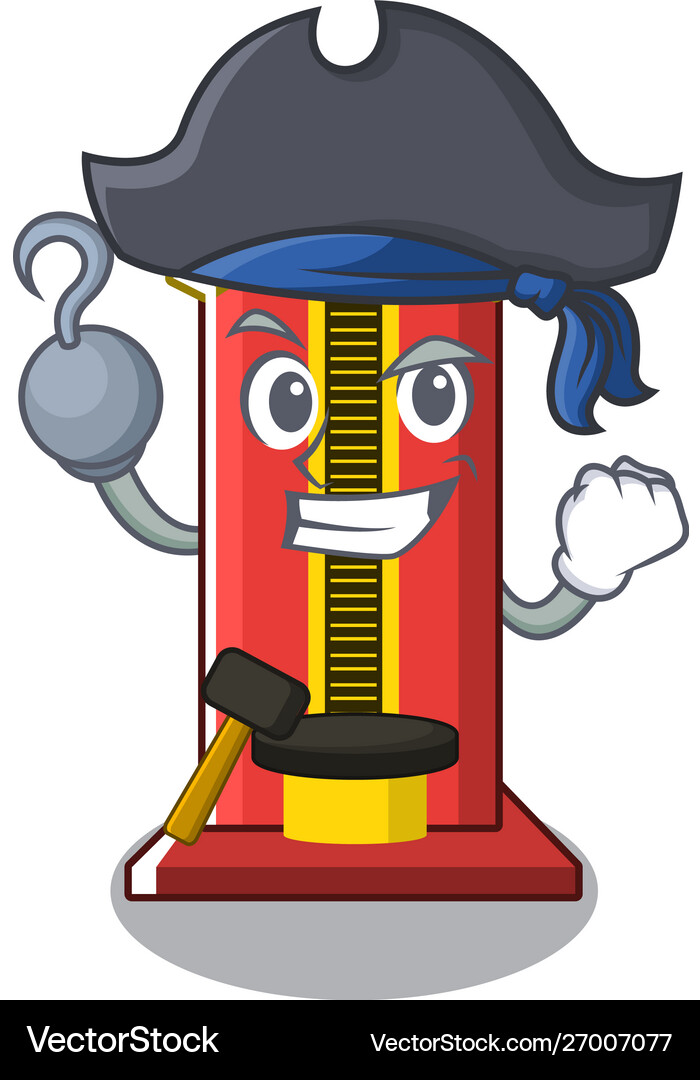 Pirate hammer cartoon shaped character game Vector Image