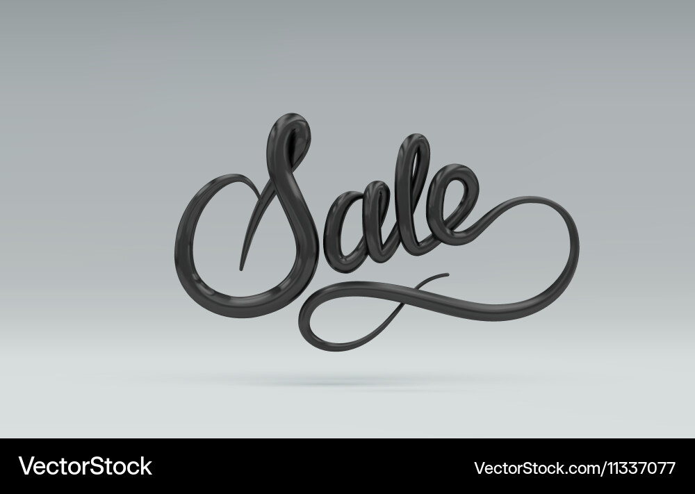 Sale sign 3d lettering Royalty Free Vector Image