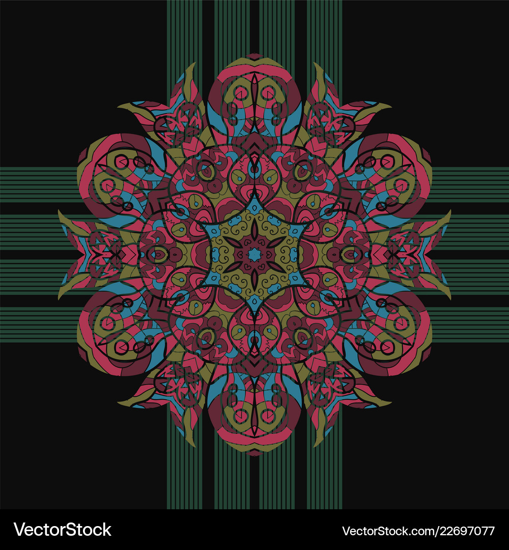 Seamless floral orient pattern in pastel colors Vector Image