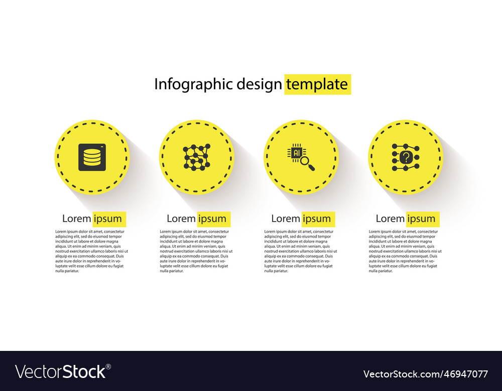 Set server data neural network processor cpu Vector Image