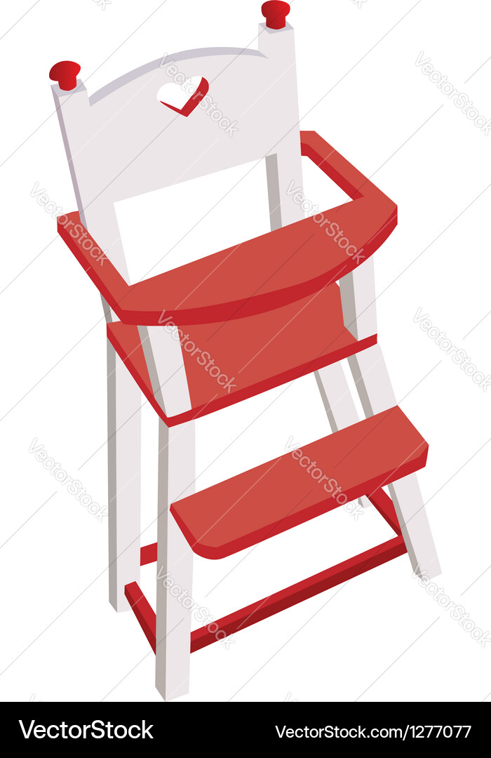 Wooden high chair Royalty Free Vector Image - VectorStock