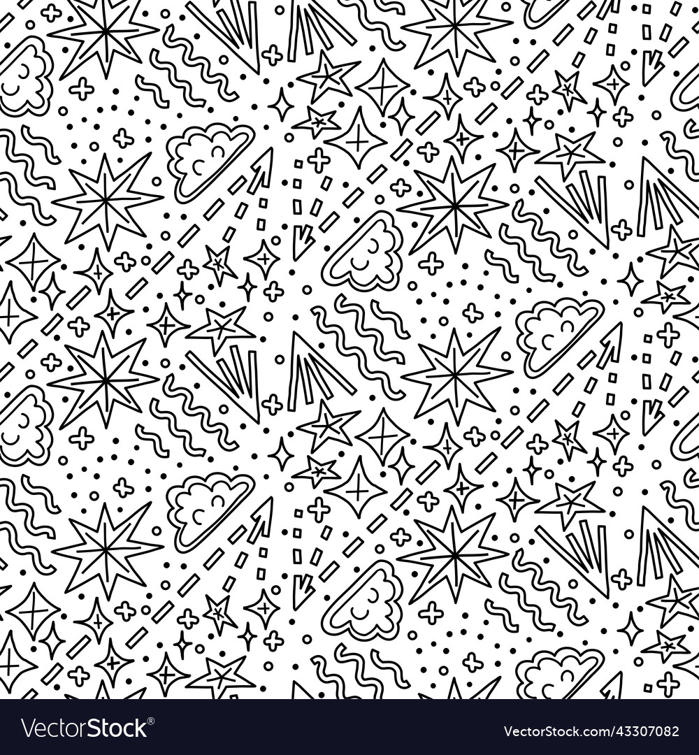 Abstract hand drawn seamless pattern Royalty Free Vector